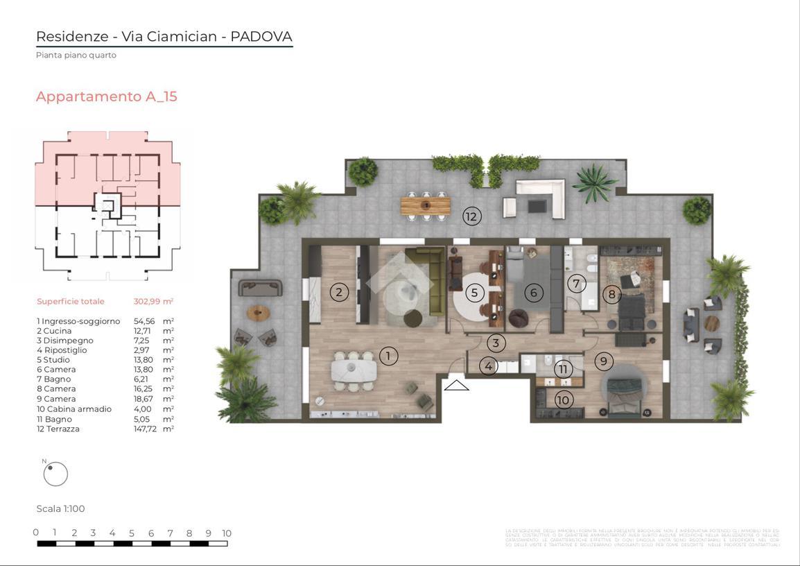 Attico in vendita a Padova