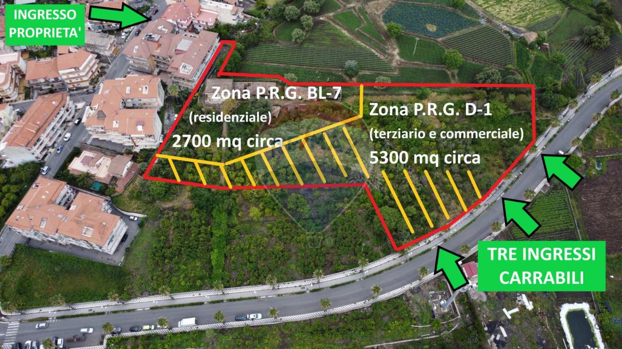 Terreno edificabile in vendita a Fiumefreddo Di Sicilia