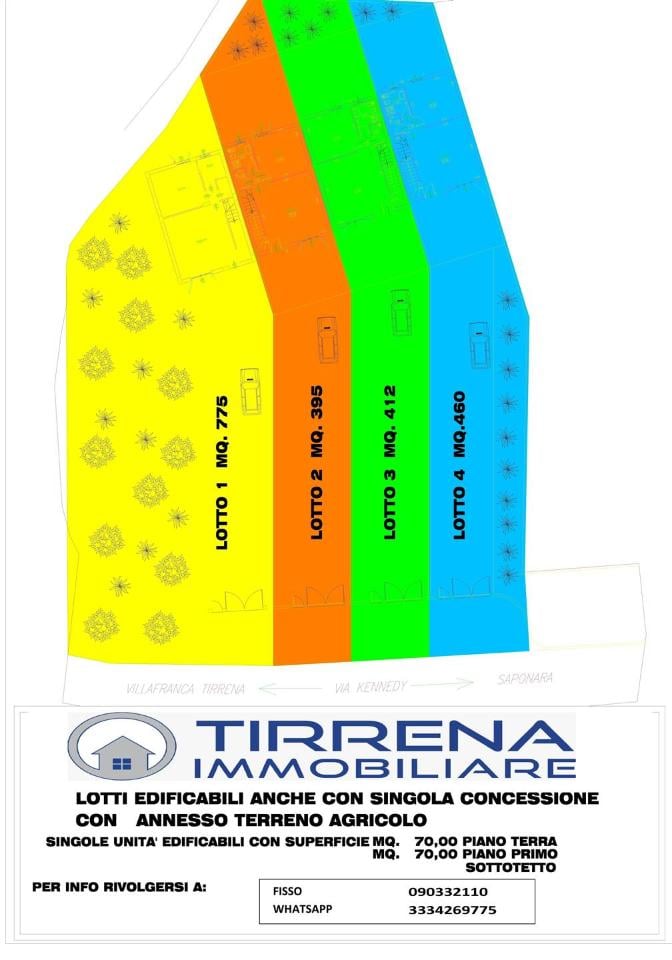 Terreno edificabile residenziale in vendita a Saponara